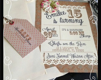 Unique quince invitations related items | Etsy