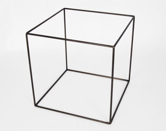 Cube Frames Set of 3 Handmade Geometric Steel Wire Frame