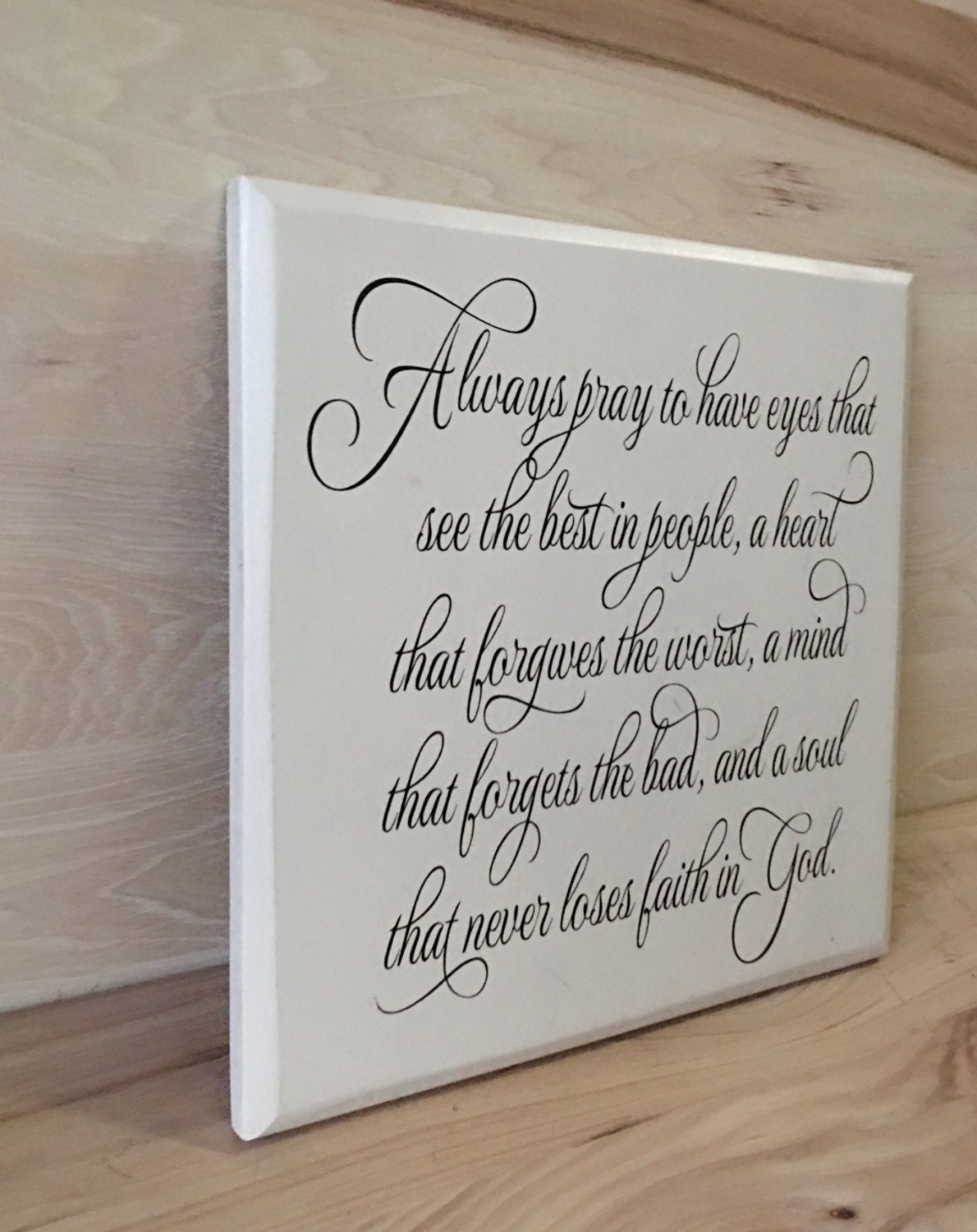 Always pray custom sign Christian wall art by CraftingWithMyChis