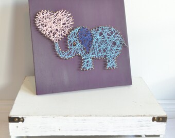 Elephant string art | Etsy