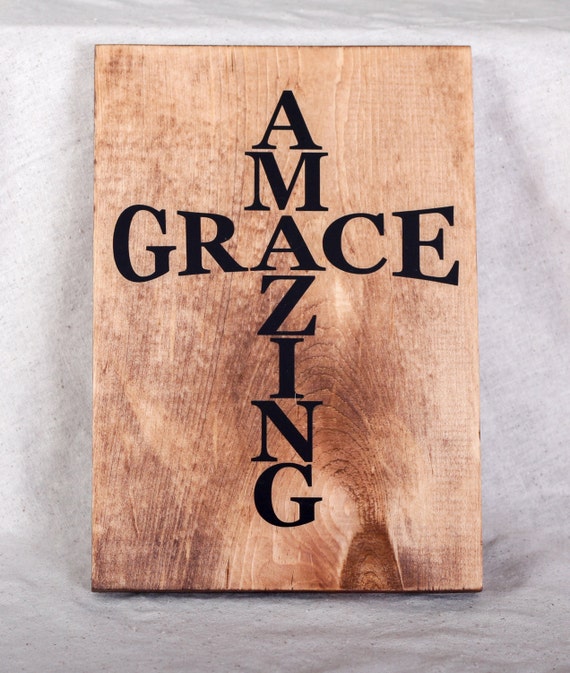 Amazing Grace Sign grace sign inspirational sign by RKCreative