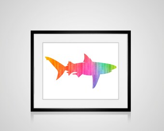 Colorful sharks | Etsy