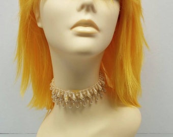 Long 17 inch Red Beehive Costume Wig. Peg Bundy by ParamountWigs