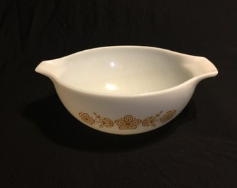 Items similar to Vintage Golden Butterfly Pyrex Mixing Bowl with ...