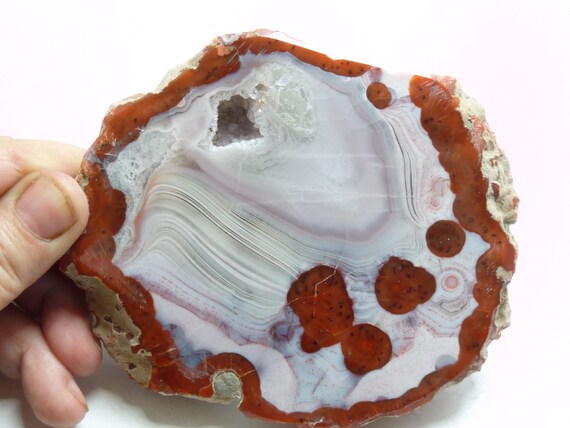 Polished Moroccan Berber Agate rough slab by RockArtists on Etsy