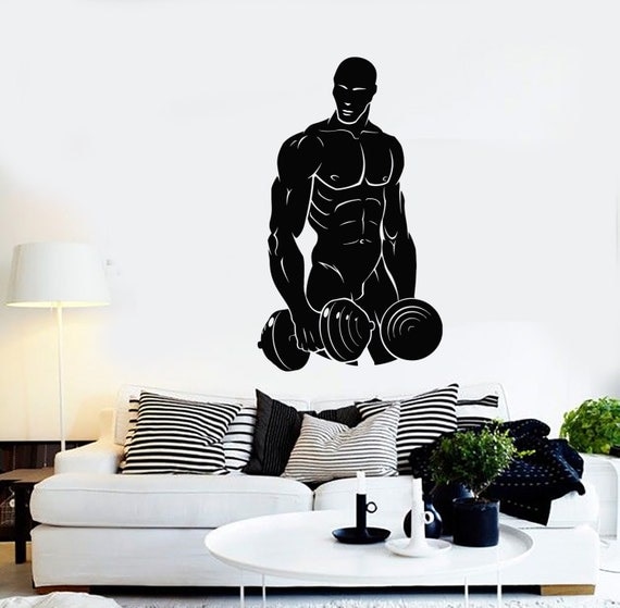Wall Art Mural Bodybuilder Bodybuilding Sport Fitness Decor