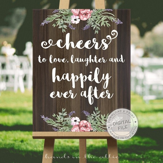 Wooden wedding signs, wedding sign design, wedding signage - CHEERS to ...