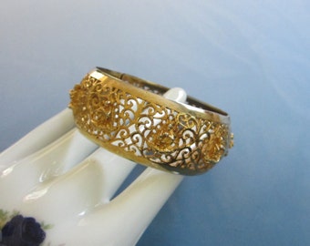 Unique gold filigree bangle related items | Etsy