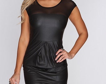 Unique faux leather dress related items | Etsy