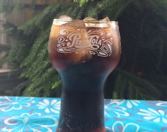 Vintage pepsi glass | Etsy