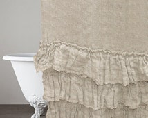 Unique ruffle shower curtain related items | Etsy