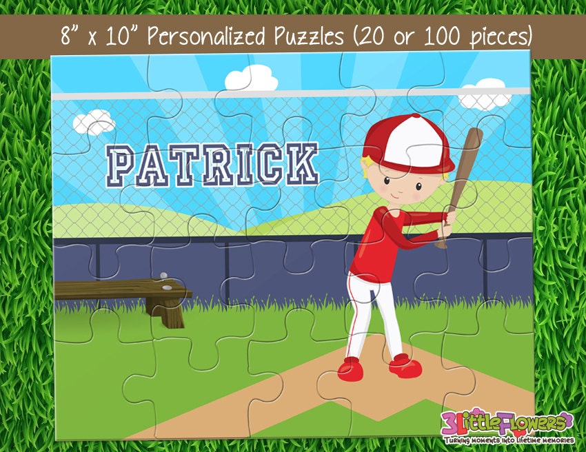 Baseball Puzzle Personalized 8 x 10 Puzzle
