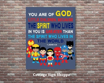 Superhero scripture | Etsy