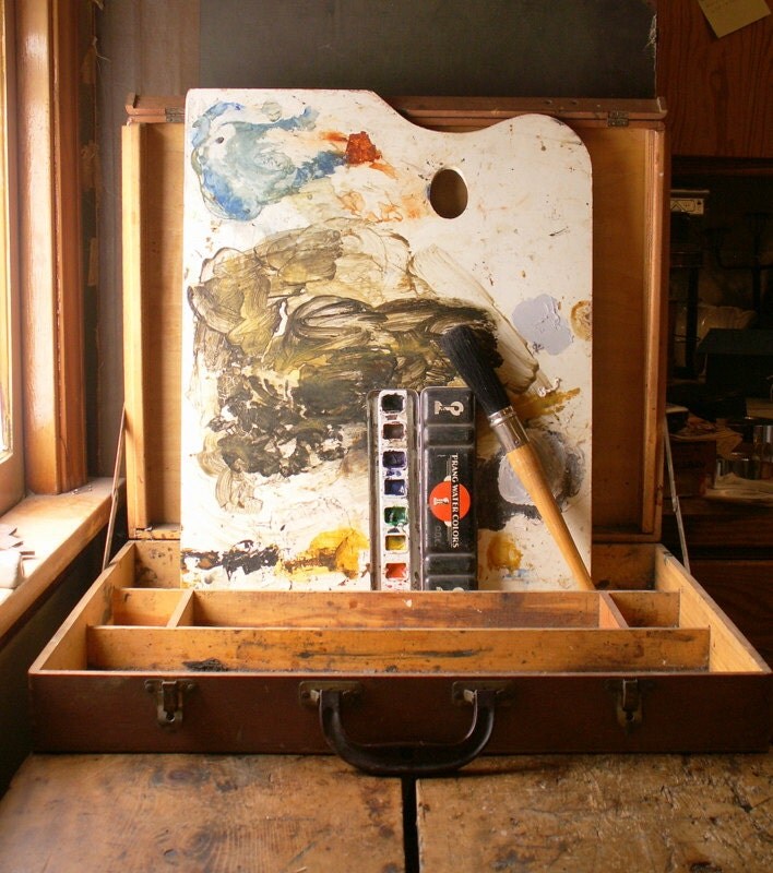 Vintage Artist’s Paint Box with Rectangular Palette – Haute Juice
