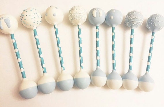 Baby rattle cake pops