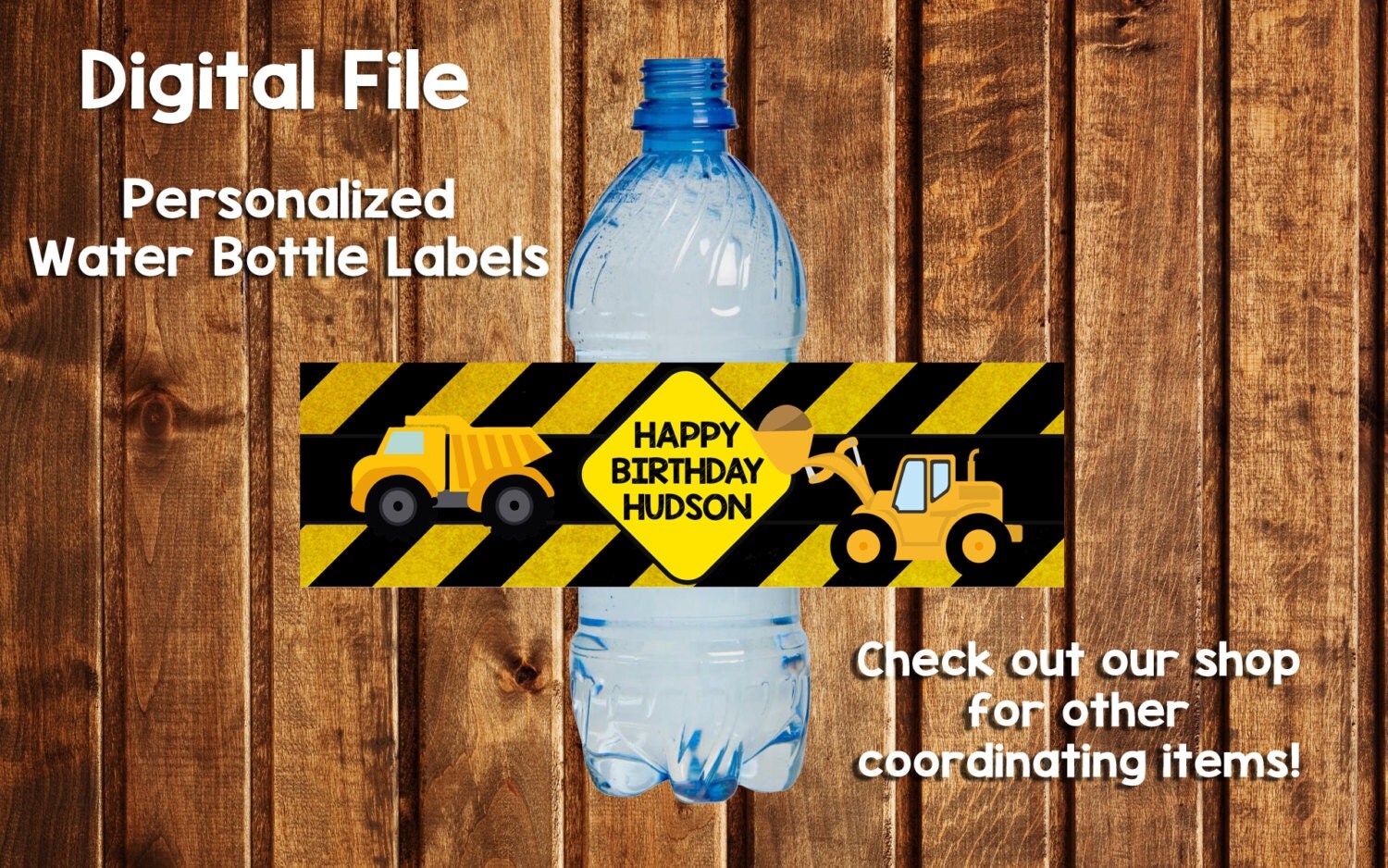 Construction Water Bottle Labels Construction Construction