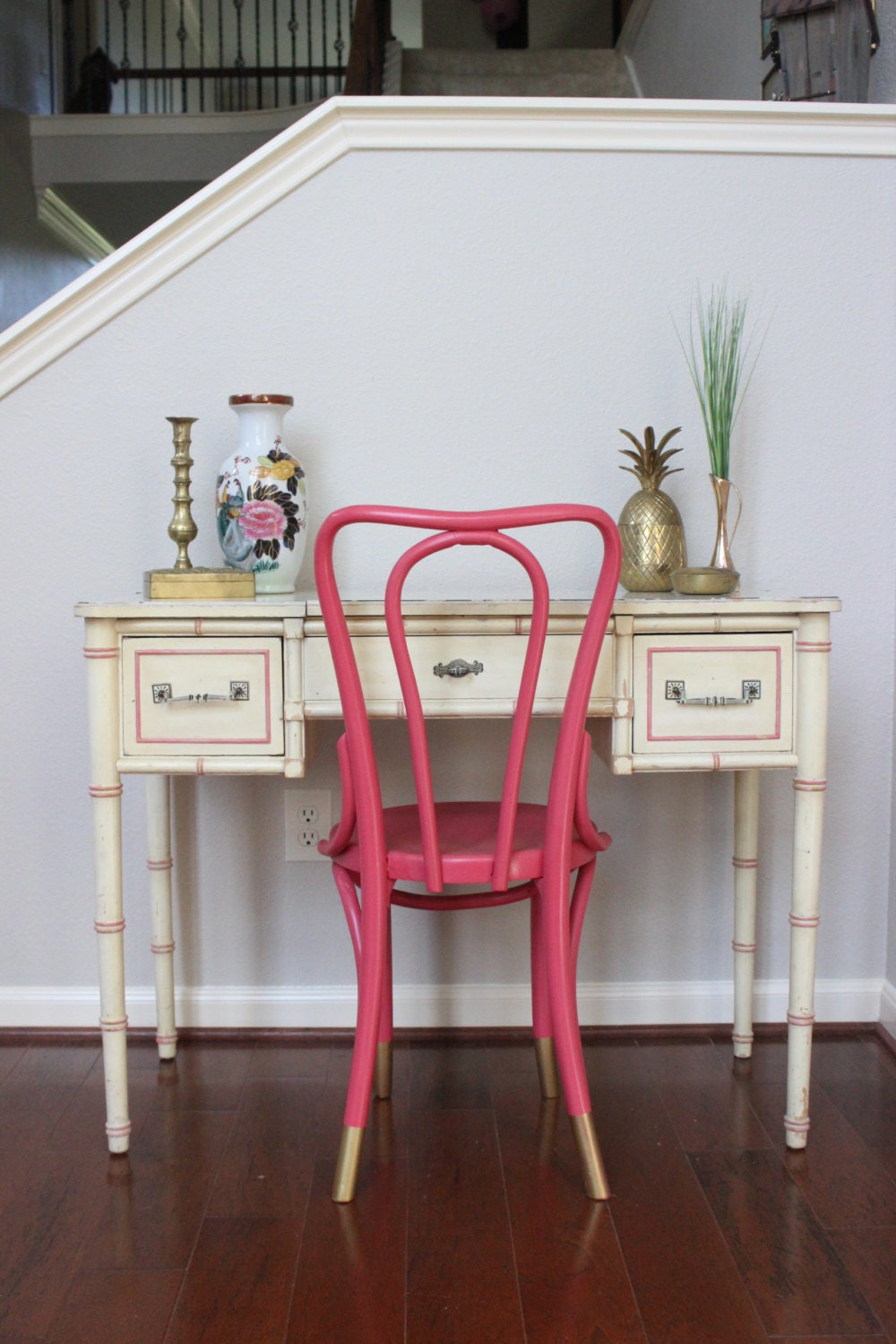 Vintage Henry Link Bali Hai Faux Bamboo Vanity Table | Henry Link ...