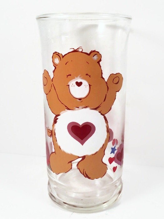 Collectible Care Bear Glass 1983 Tenderheart Bear By Vintagevybe