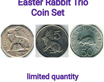 Rabbit coin | Etsy