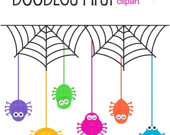 Spider web clipart | Etsy