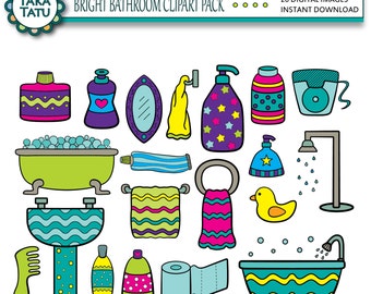 Unique bathroom clipart related items | Etsy