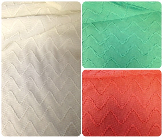 Twisted Chevron ZigZag Pattern Stretch Polyester Spandex