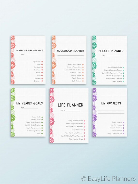 LIFE PLANNER Printable Ultimate Life Binder A4 by EasyLifePlanners