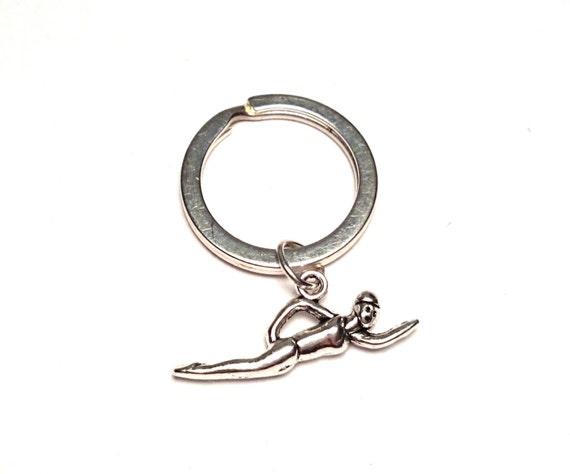 Swimming Keychain Custom Keychain Custom by GustavsDachshundShop