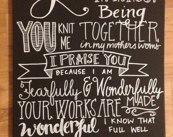 Scripture chalk art | Etsy