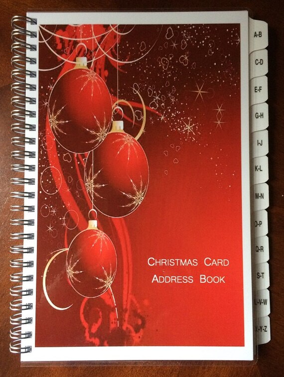 Christmas Card Address Book A Z Tabs 8 Yr Tracker Personalized