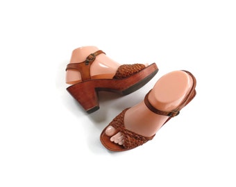 Wood platform sandal | Etsy