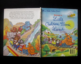 Golden book land | Etsy