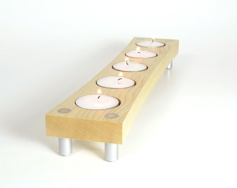 Wood tealight holder | Etsy