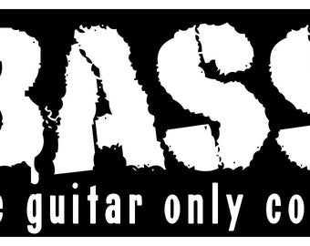 Bass guitar decal | Etsy