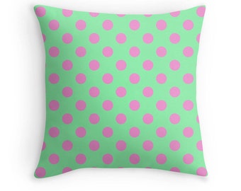 Unique green pink polka dot related items | Etsy