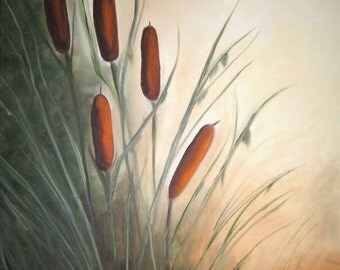 Cattails painting | Etsy