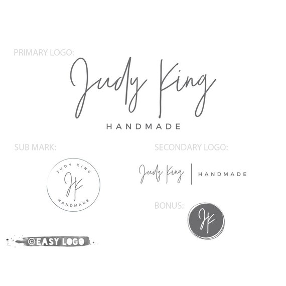 Modern Logo Set. Primary Secondary Logo Sub Mark. Round