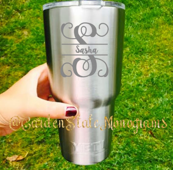 Yeti Decal Yeti Vinyl Letter Name Initial By Gardenstatemonograms