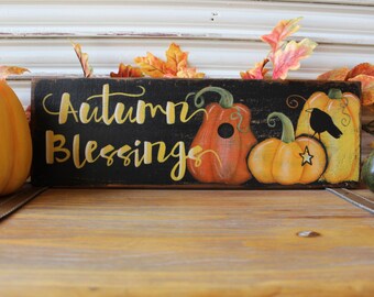 Fall wood sign | Etsy