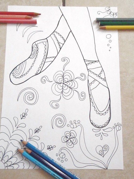 ballet shoes ballerina dancer coloring girl gale adults
