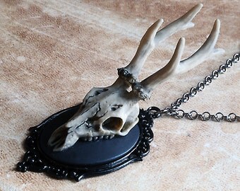 Metal deer skull | Etsy