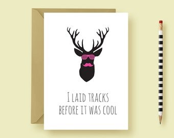 Deer pun card | Etsy