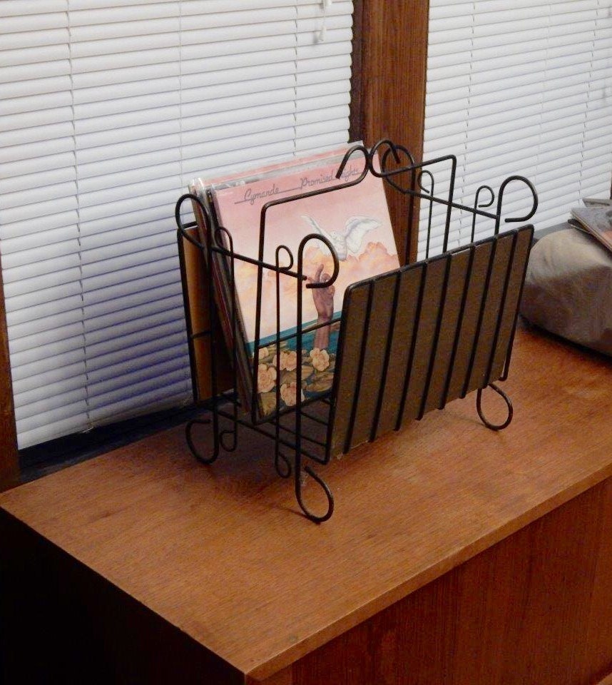 Mid century metal record rack – Haute Juice