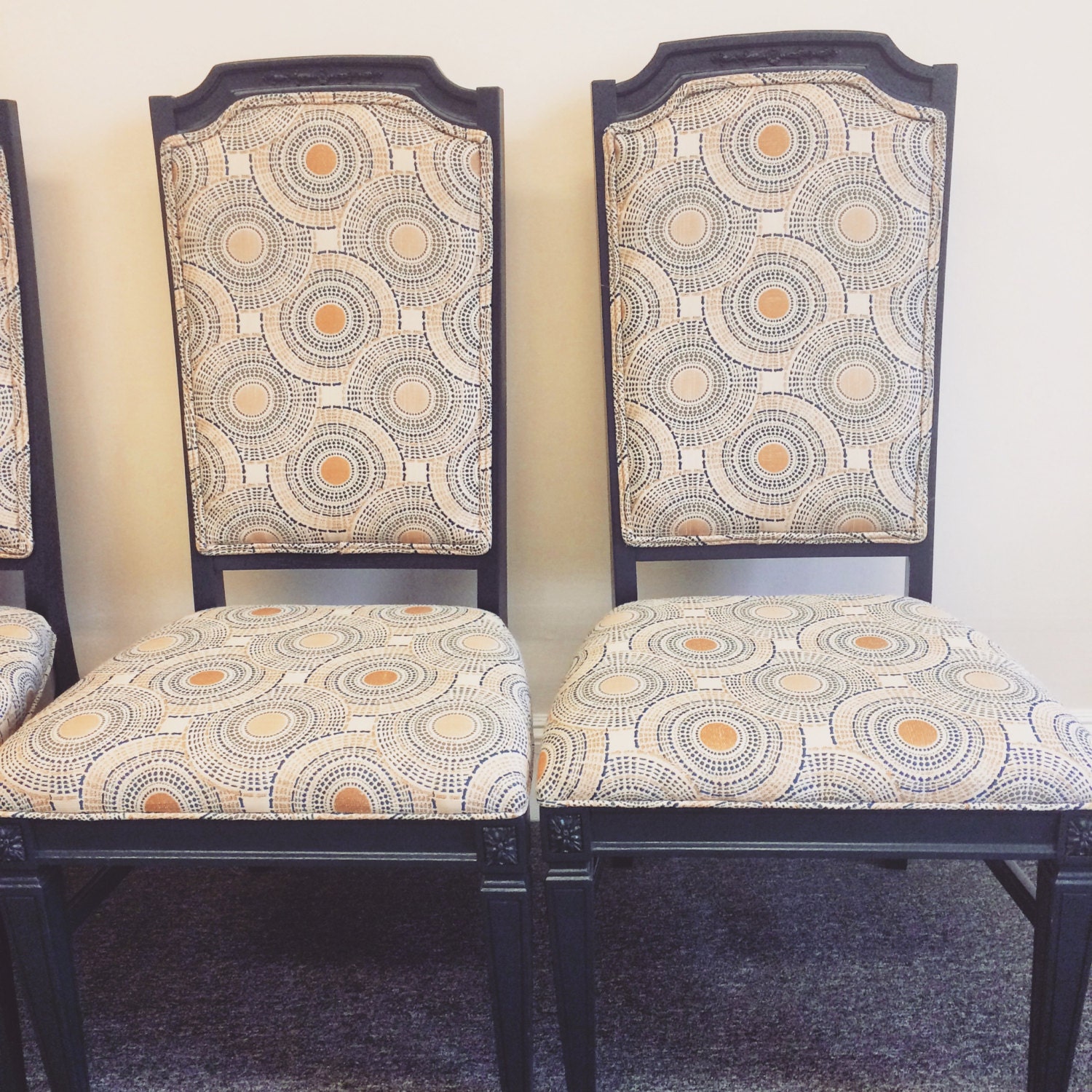 Local Pick Up only – Vintage Chairs Newly Painted and Upholstered – Set ...