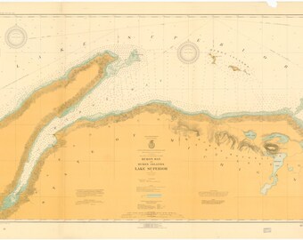 Chicago Harbor Historical Map 1944