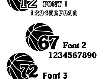 Basketball number | Etsy