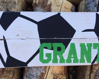 Soccer wood sign | Etsy
