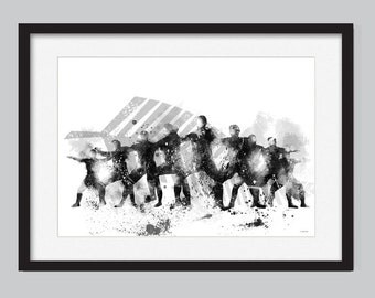 Rugby art | Etsy
