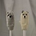 Arctic Fox Knit Wool Finger Puppet