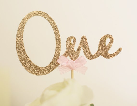 ONE cake topper glitter cake topperGold cake by AtelierKAY